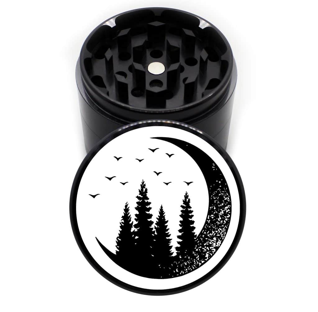 Grinder: Moon Bird, Black, 63mm, 4-Piece | Tahoe Grinder Company