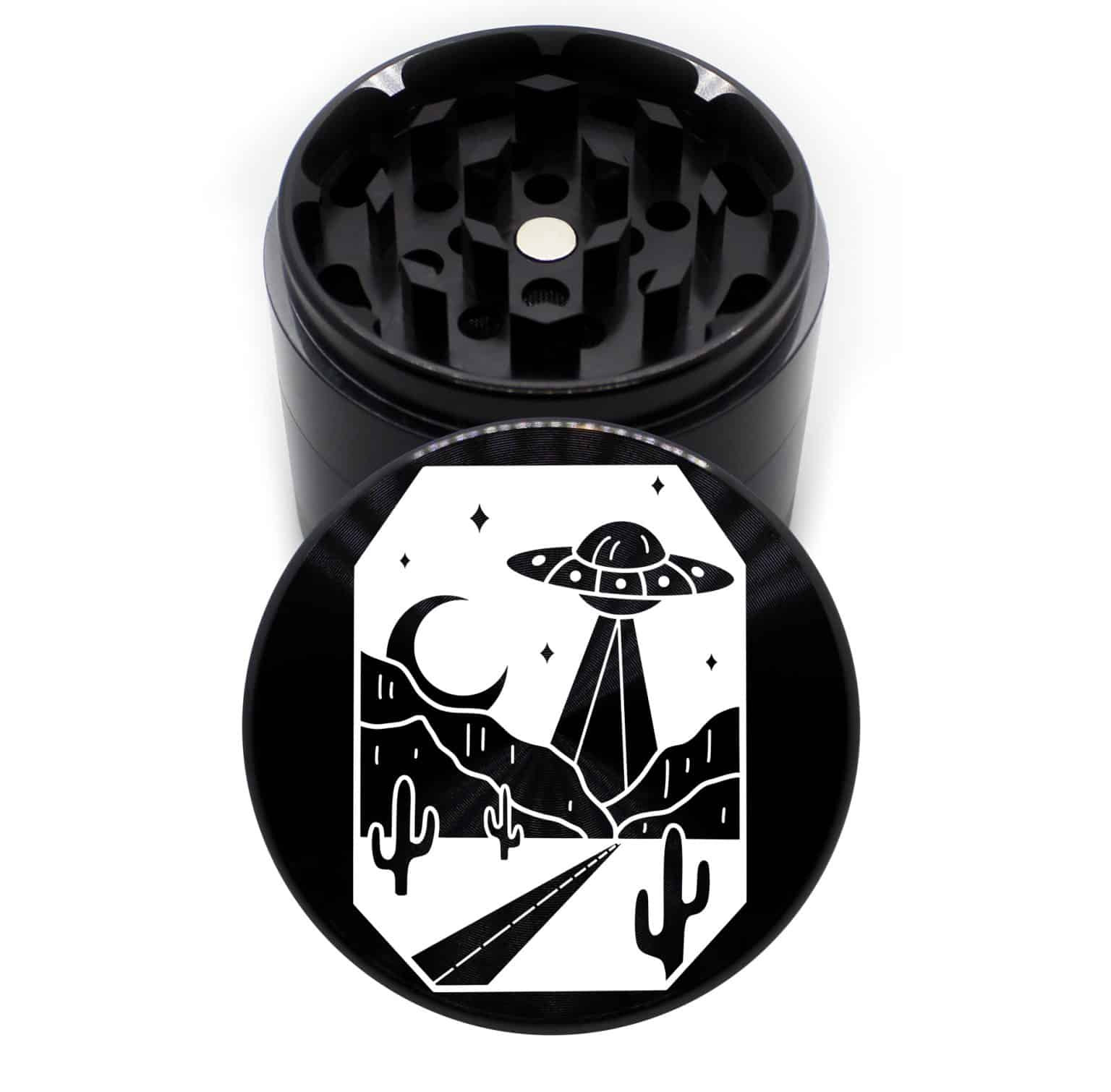 Grinder: Aliens v2, Black, 63mm, 4-Piece | Tahoe Grinder Company