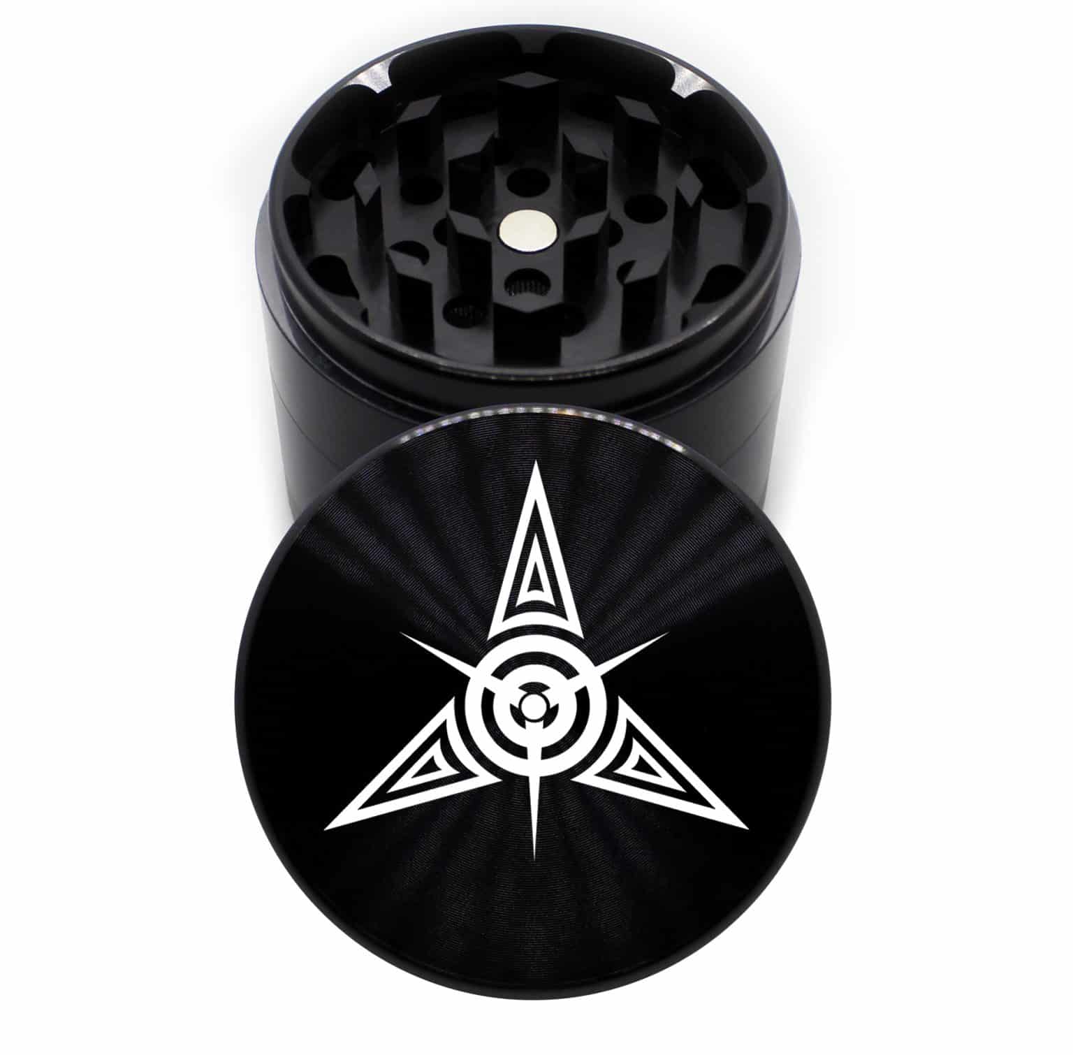 Grinder: Tribal Star, Black, 63mm, 4-piece | Tahoe Grinder Company
